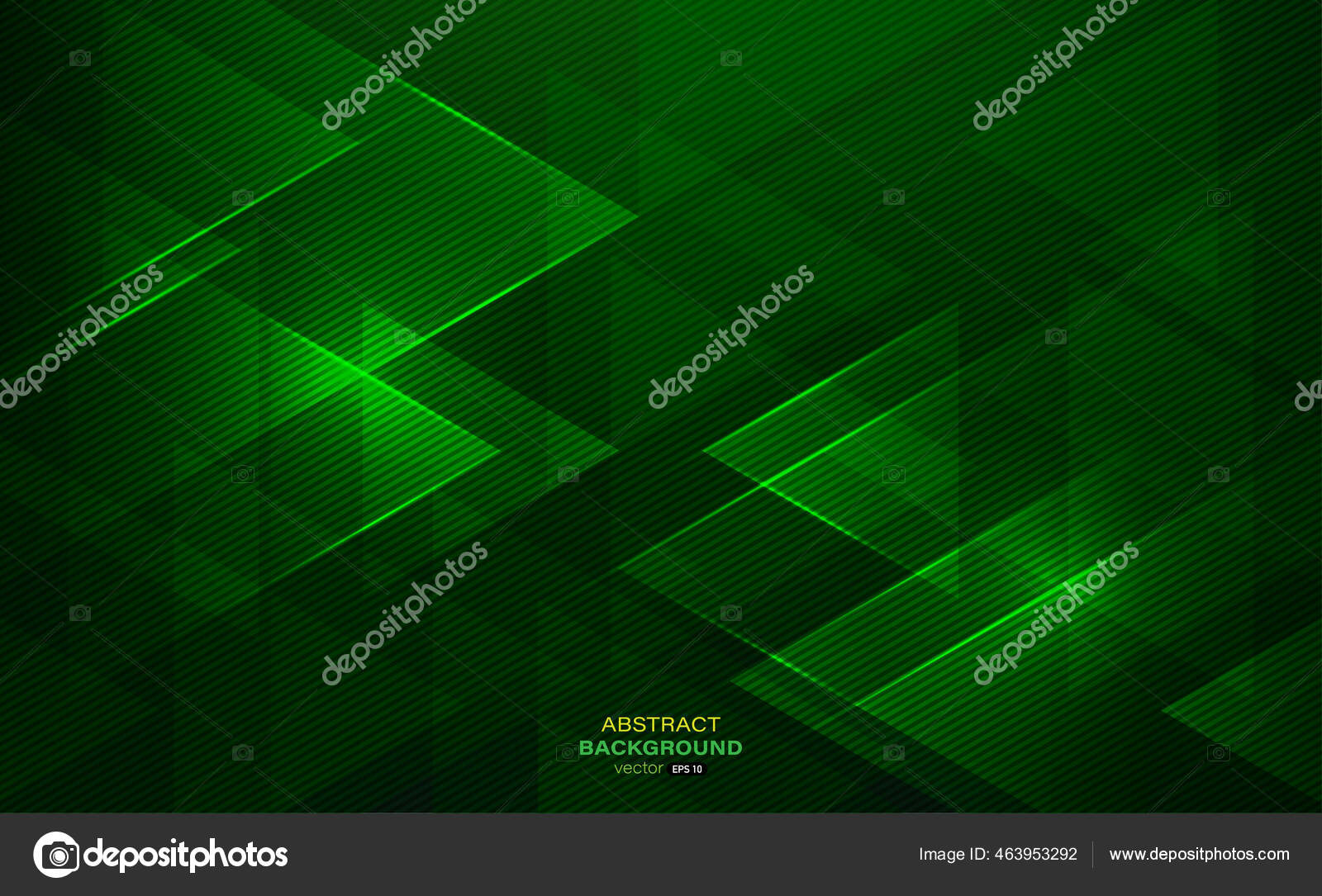 Geometric Dark Green Abstract Background Triangle Shapes Lines Stripe ...