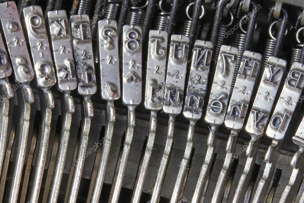 Letters of the mechanical typewriter from the last century — Stock ...