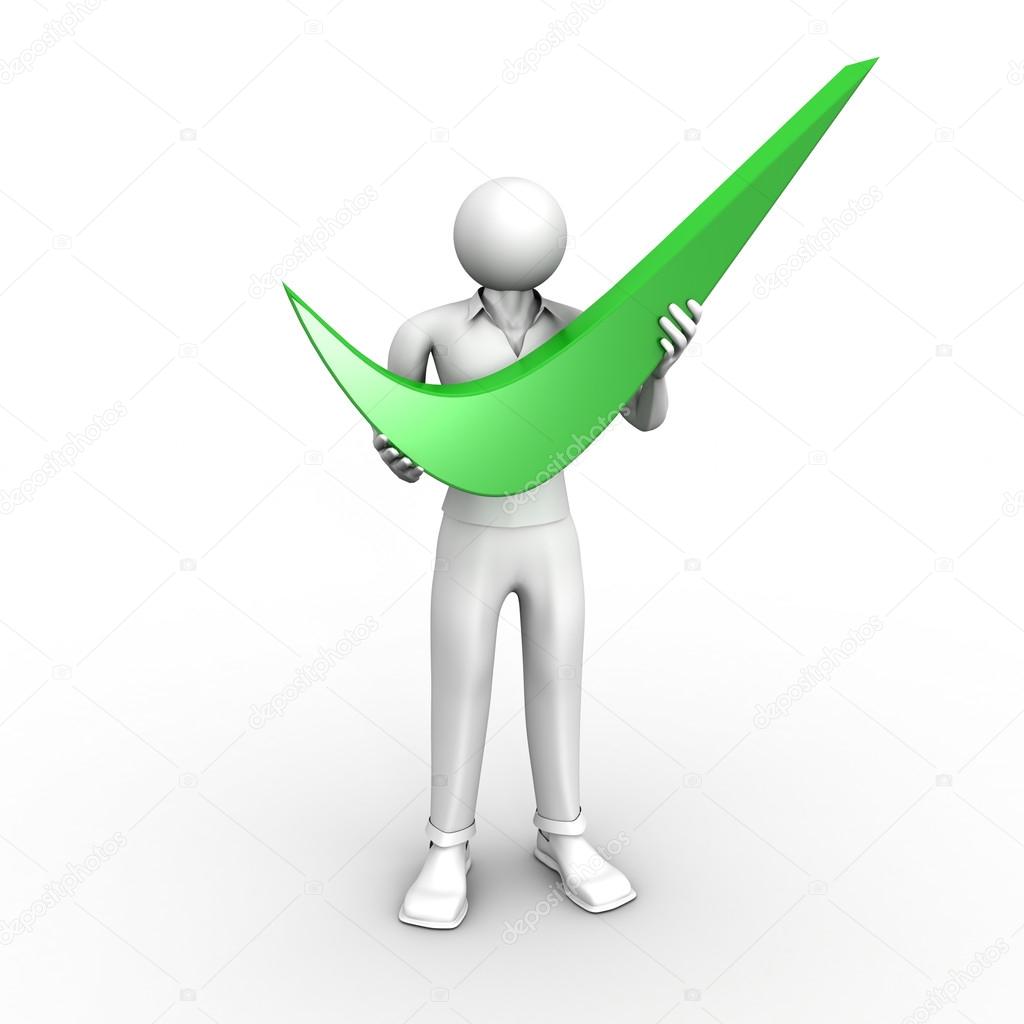 Man with Check Mark Stock Photo by ©Revenant 56257297