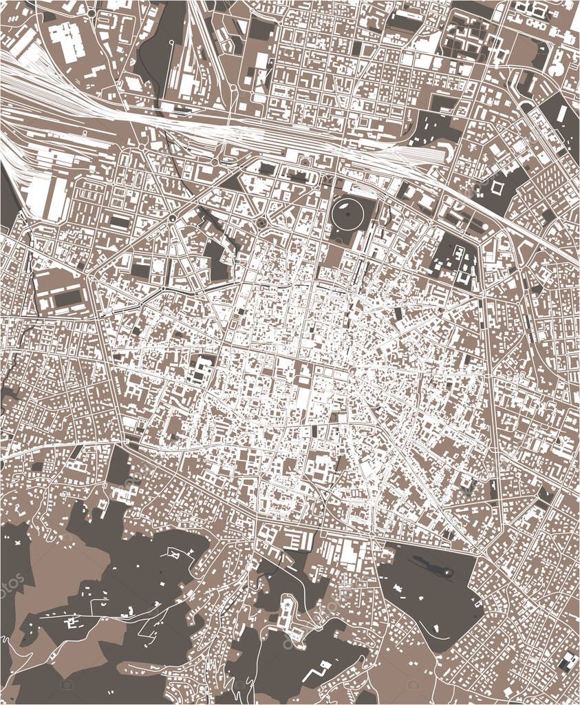 mapa de la ciudad de Bolonia, Emilia-Romaña, Italia 2023