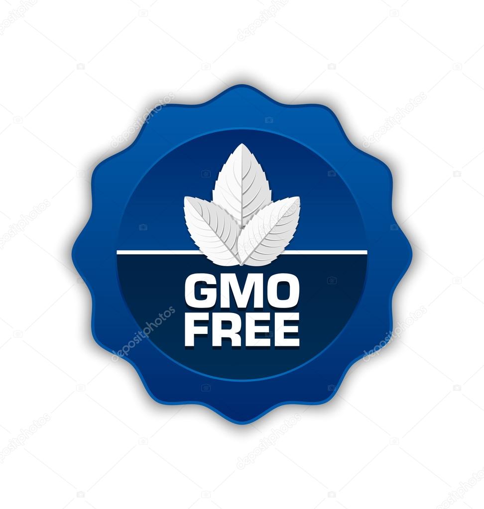 GMO Free icon Stock Vector Image by ©PKIllustrations #106639606