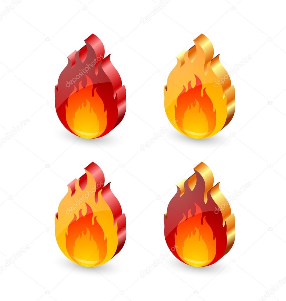 Iconos de fuego Vector de stock por ©PKIllustrations 77039983