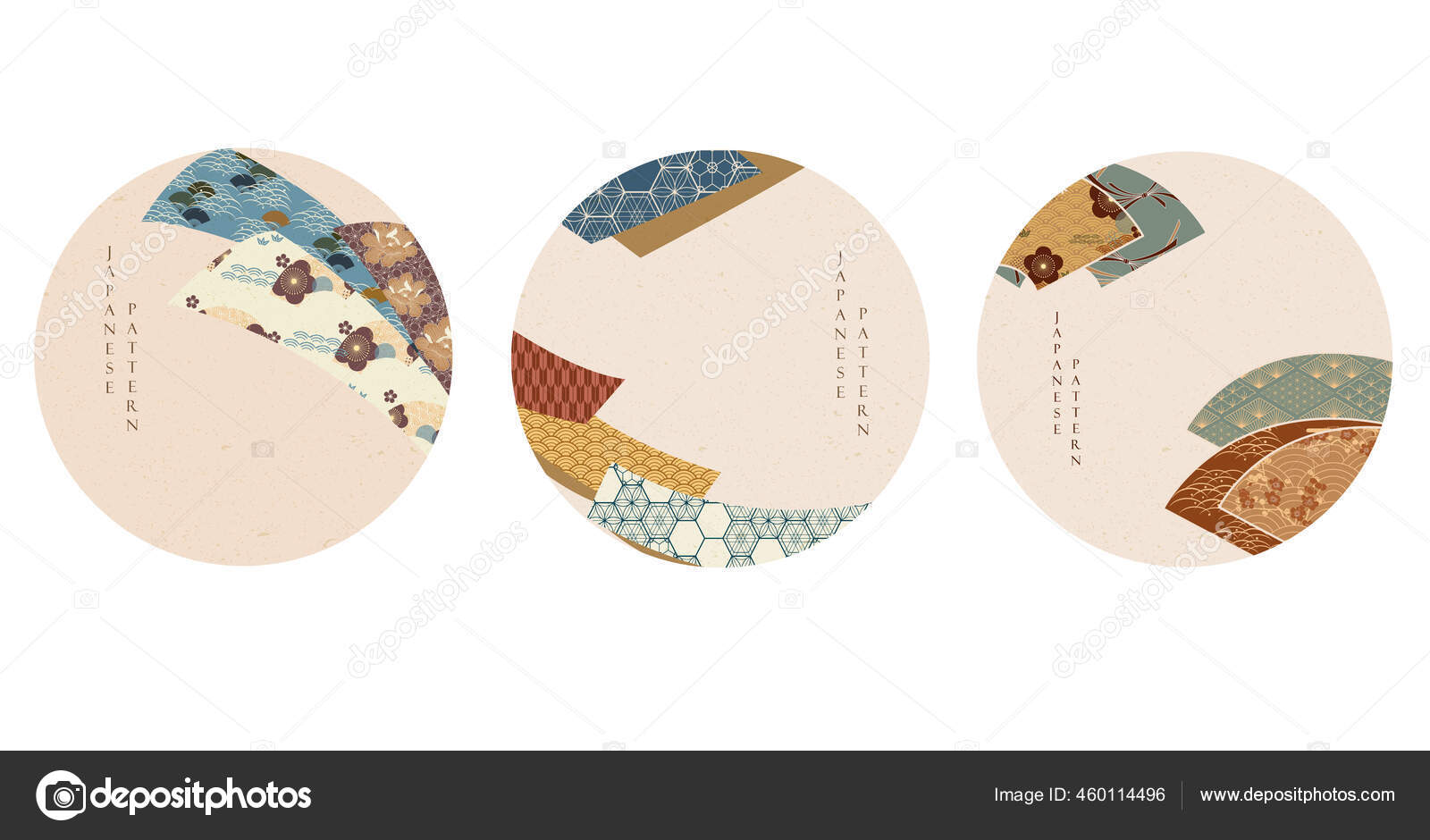 Japanese Pattern Icon Geometric Background Vector Asian Banner Design ...