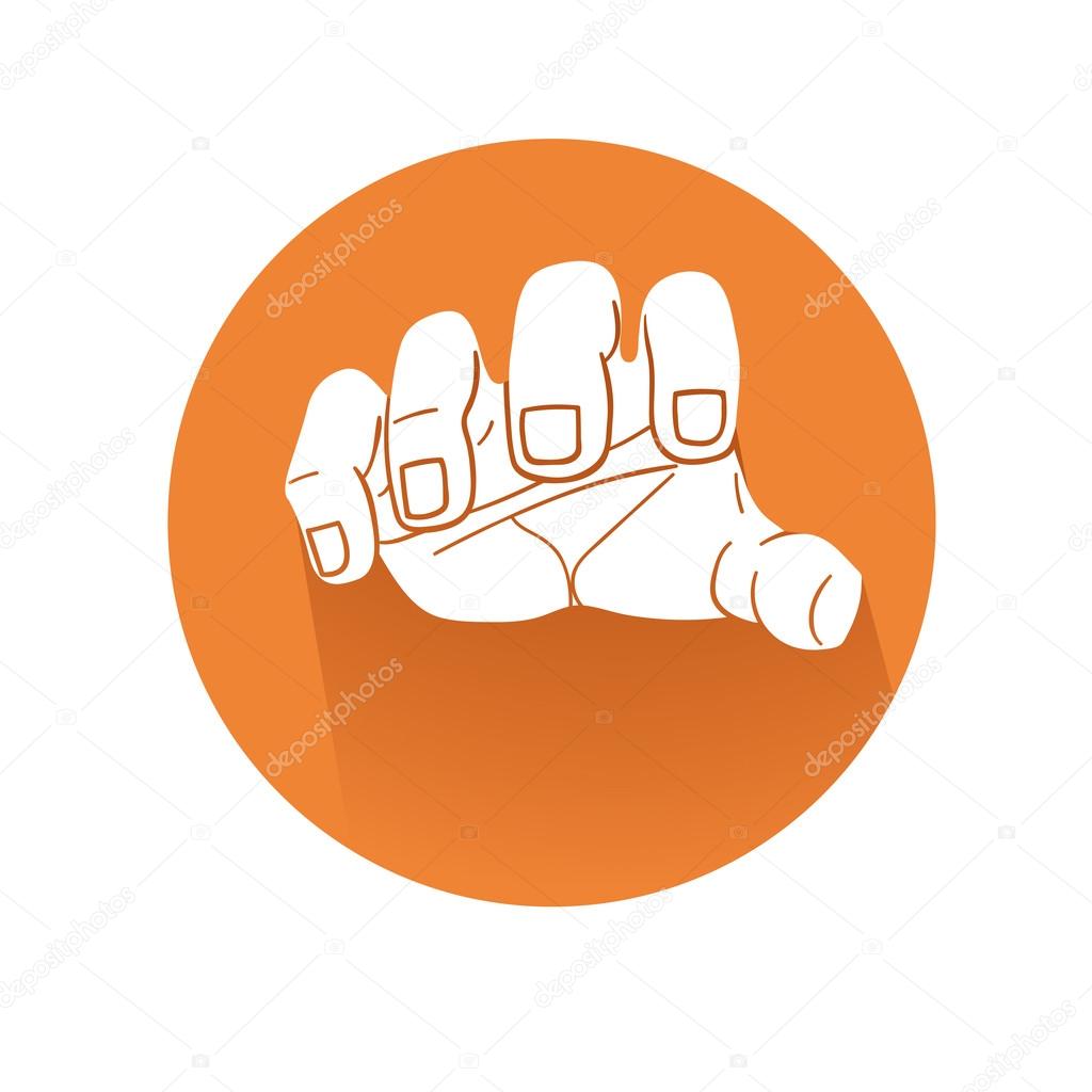 Grabbing hand symbol Stock Vector Image by ©Bolkins #115000056