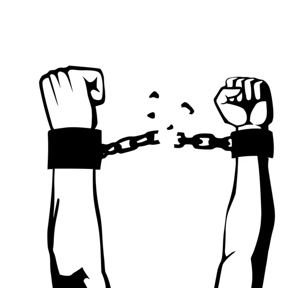 Broken Handcuffs Vector