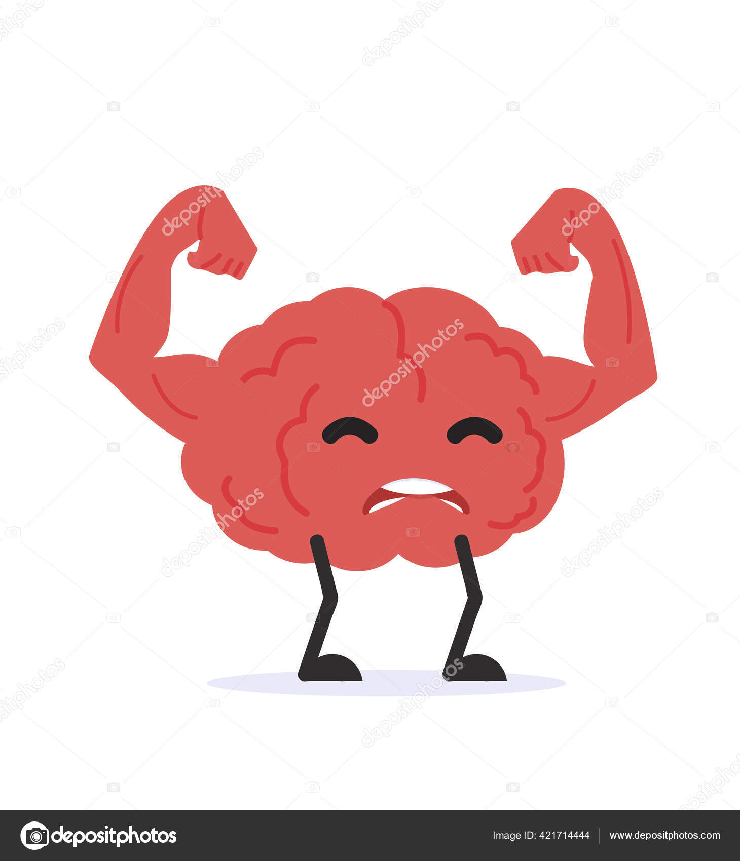 Human Strong Brain Cartoon Vector Stock Vector Image by ©focus_bell ...