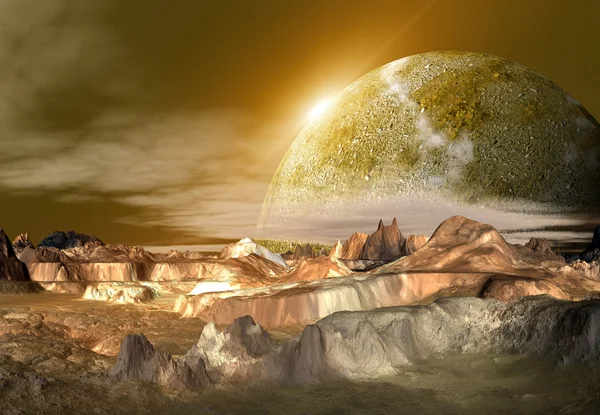 Alien Planet - Fantasy Landscape Stock Photo by ©diversepixel 105869730