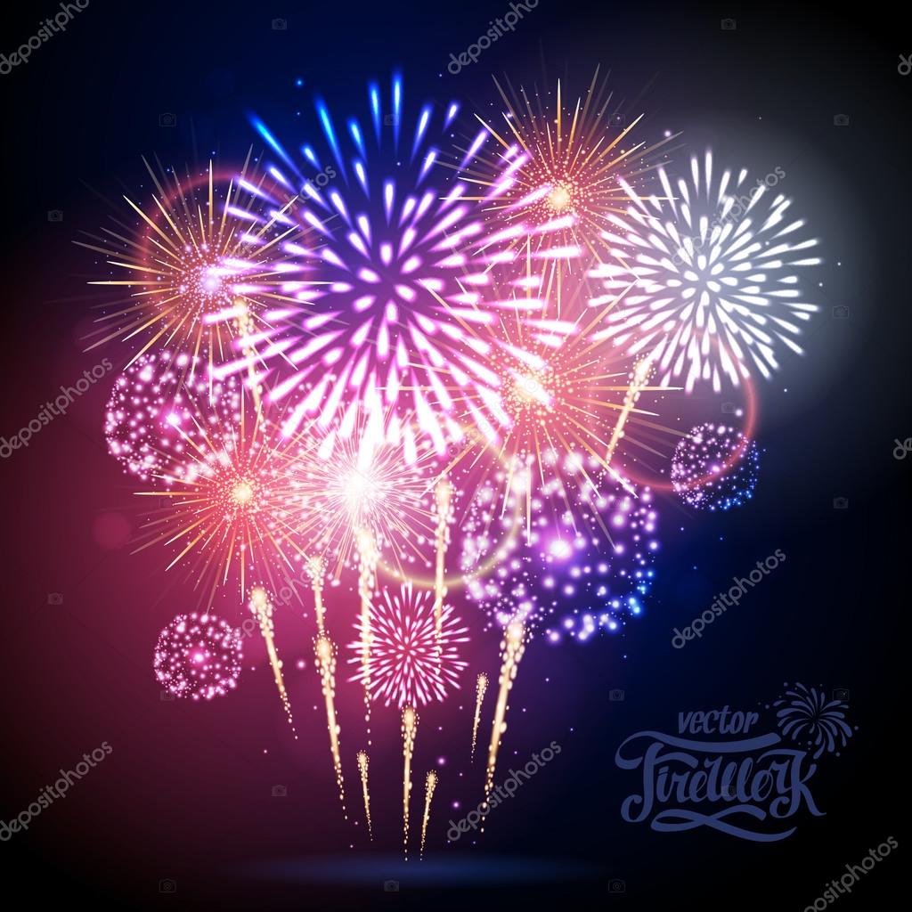 Vector holiday fireworks Stock Vector Image by ©annbozshko #106561812