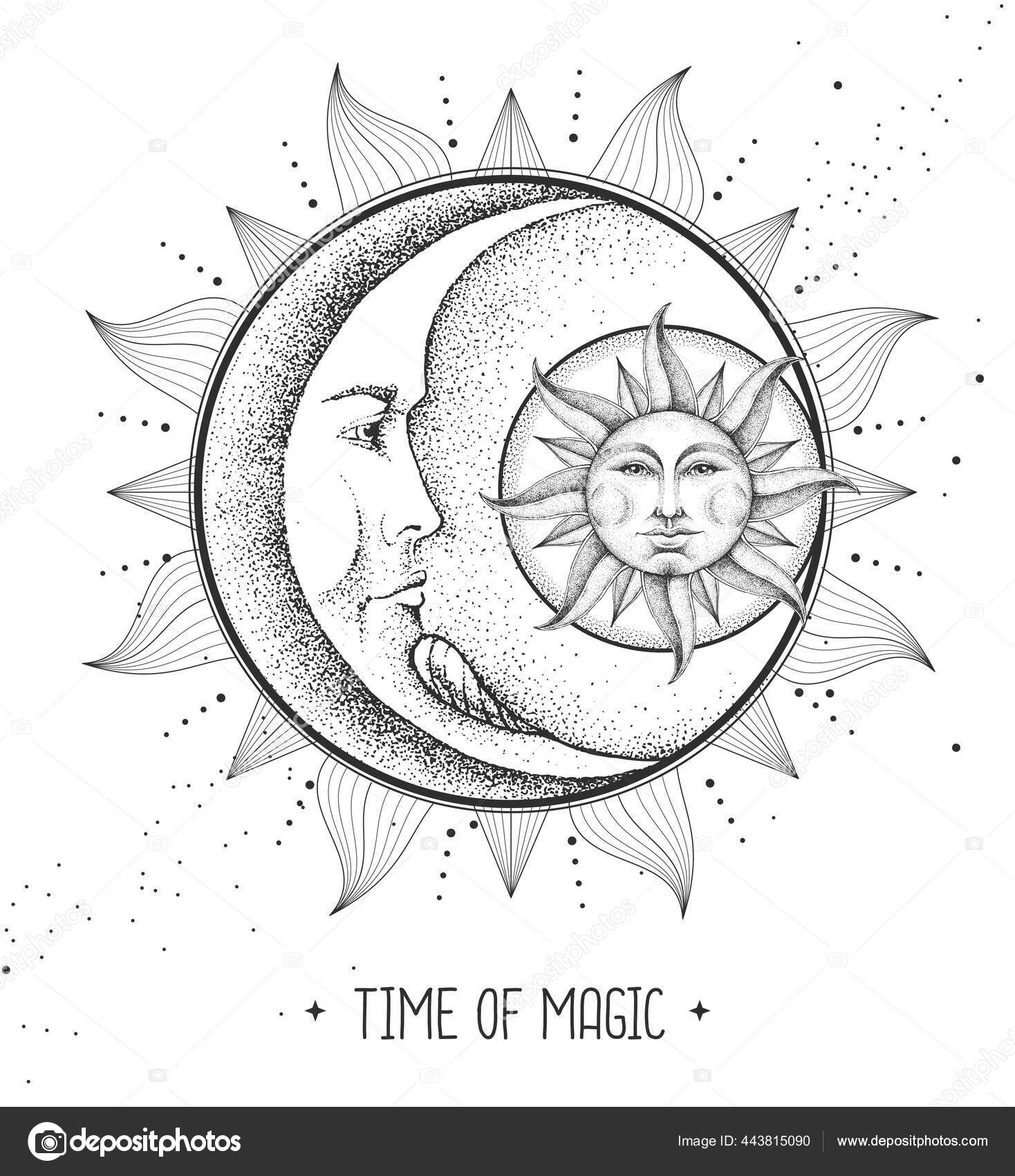 Realistic Sun Tattoo Black And White