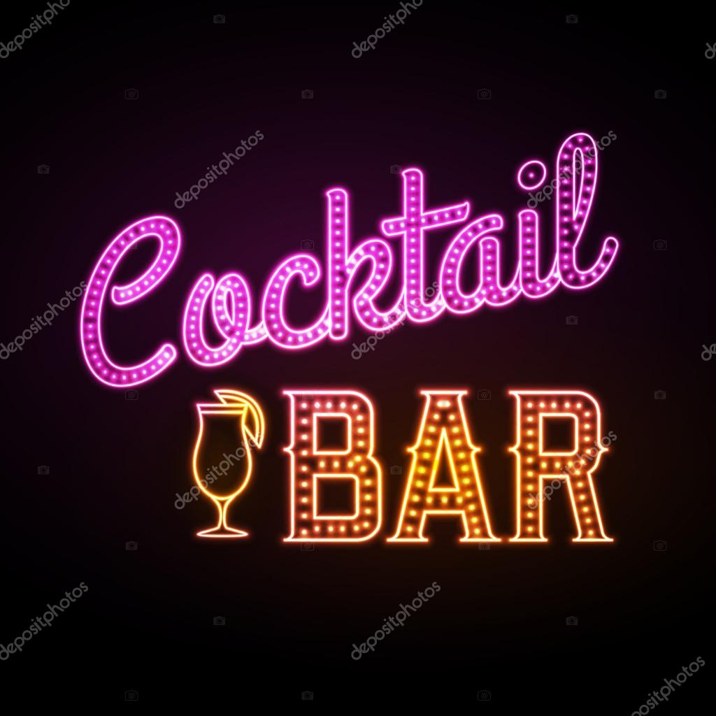 Neon sign. Cocktail bar Stock Vector Image by ©annbozshko #57002429