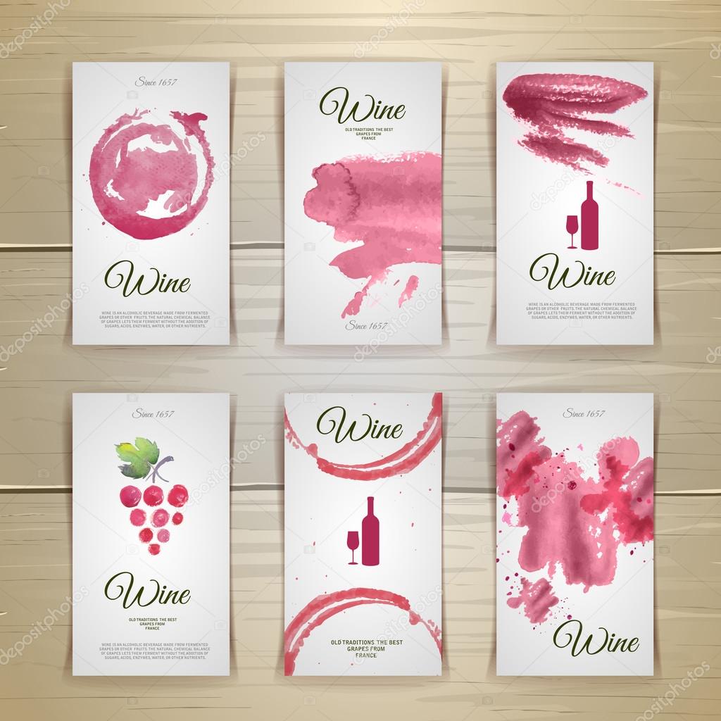 Art wine cards and labels design Stock Vector Image by ©annbozshko ...
