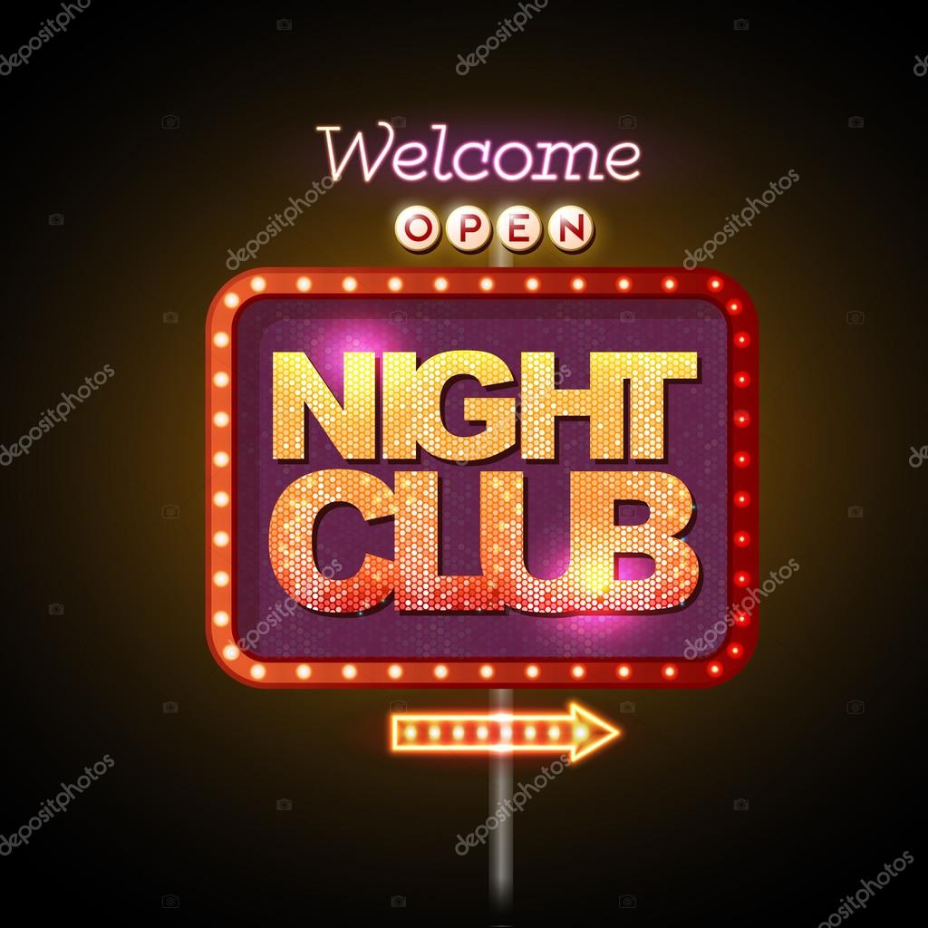 Neon sign night club Stock Vector Image by ©annbozshko #80107306