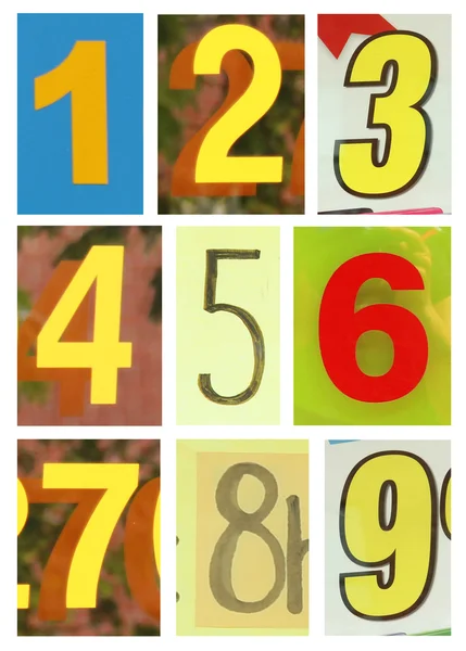 Collage números fotos de stock, imágenes de Collage números sin ...