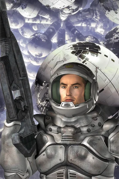 Alien in space suit — Stock Photo © innovari #90895706