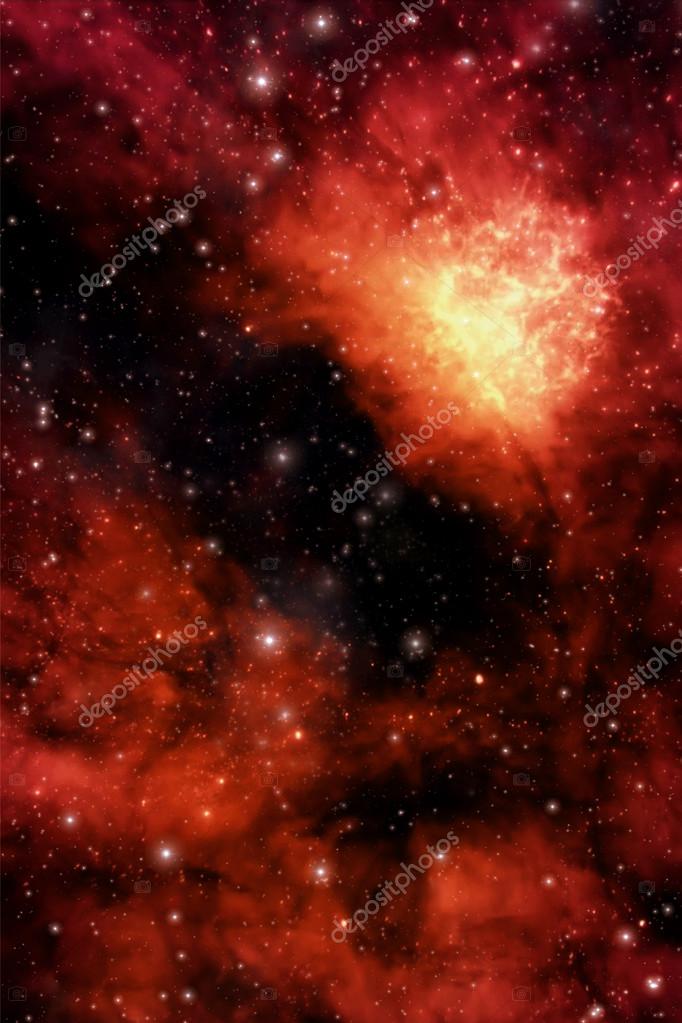 Orange Space Nebula Background