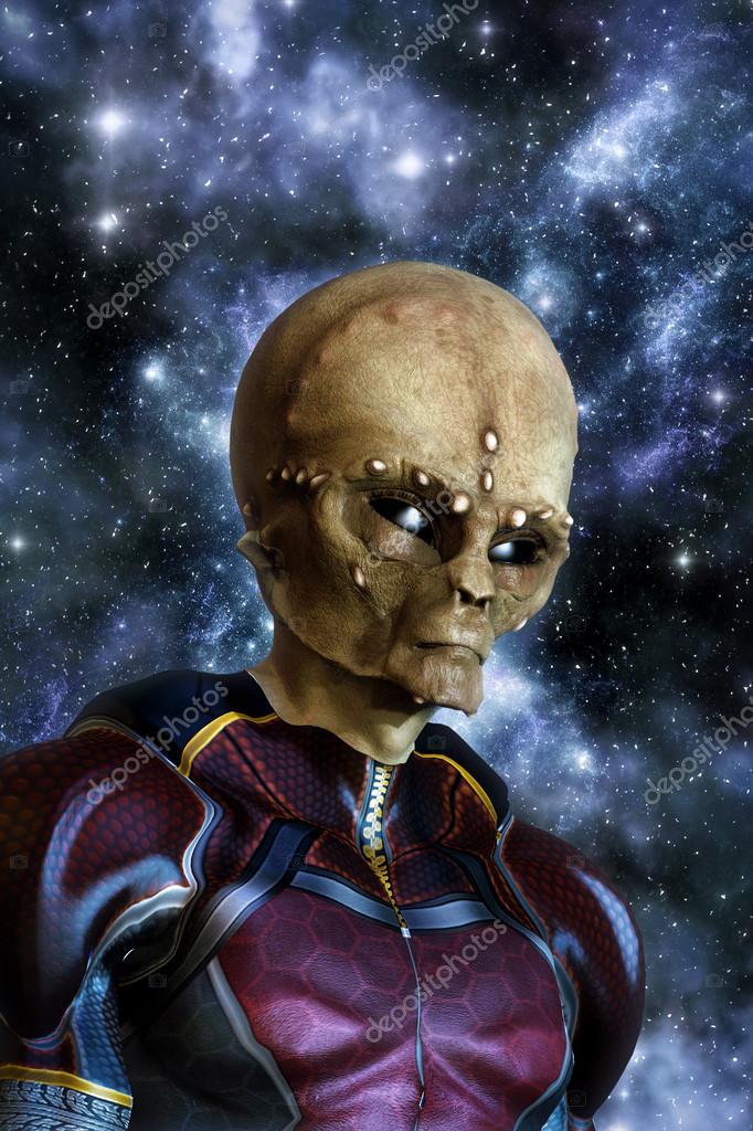 Galactic alien and space — Stock Photo © innovari #98012474