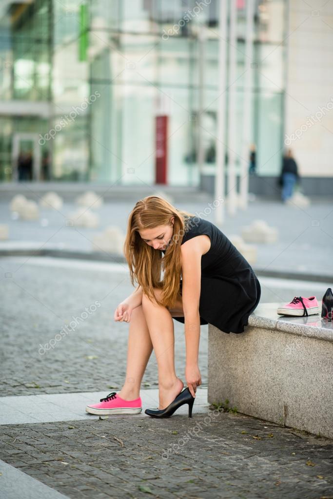 Changing shoes — Stock Photo © martinan #56326159