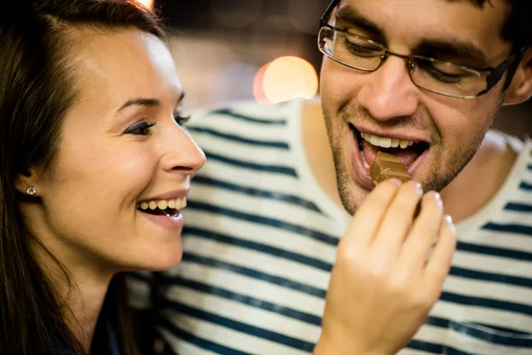 Couple eating chocolate Stock Photos, Royalty Free Couple eating ...