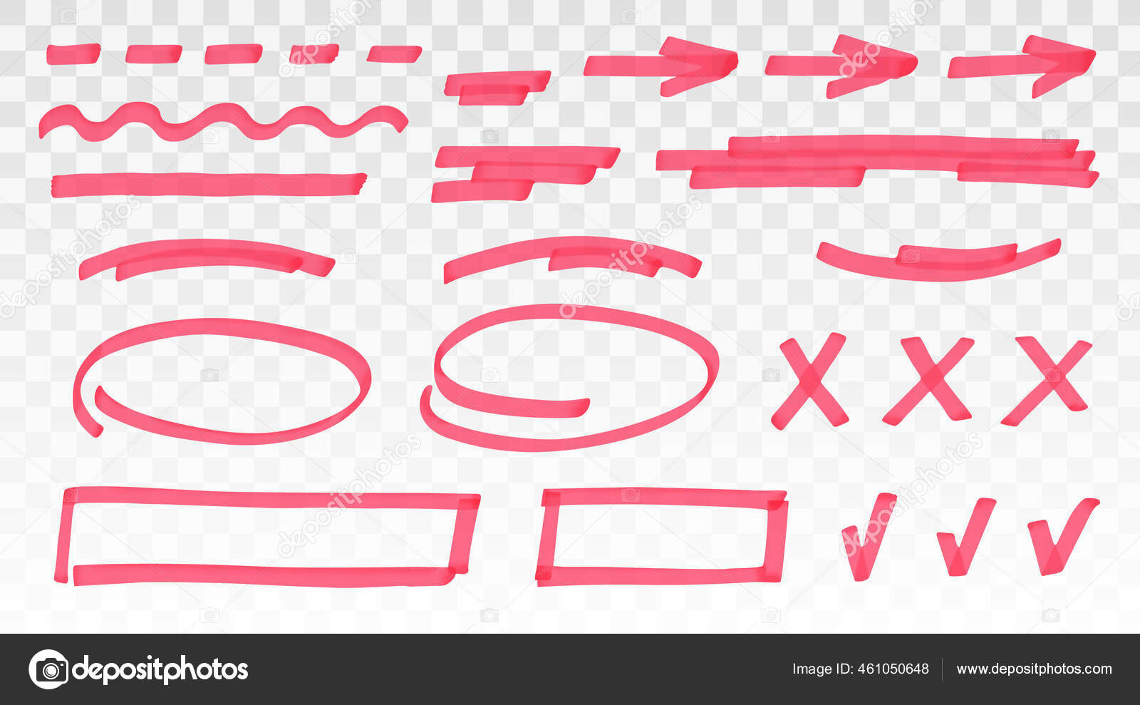 Red Pen Circle Transparent Background