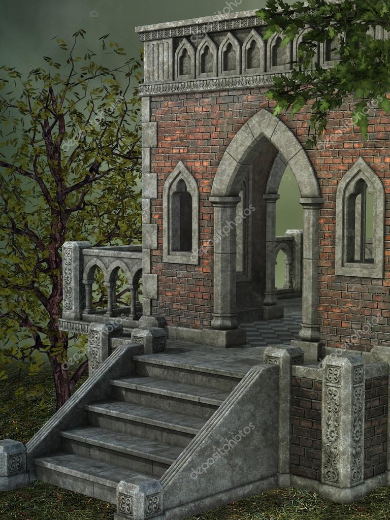 Fantasy background with old structure Stock Photo by ©justdd 97738706