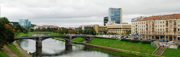 Zverynas Bridge and Lithuanian Parliament in Vilnius – Stock Editorial ...