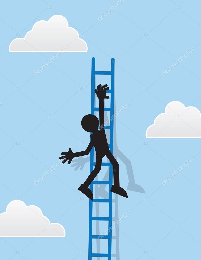 Figure Hanging From Ladder Stock Vector Image by ©milo827 #58515547