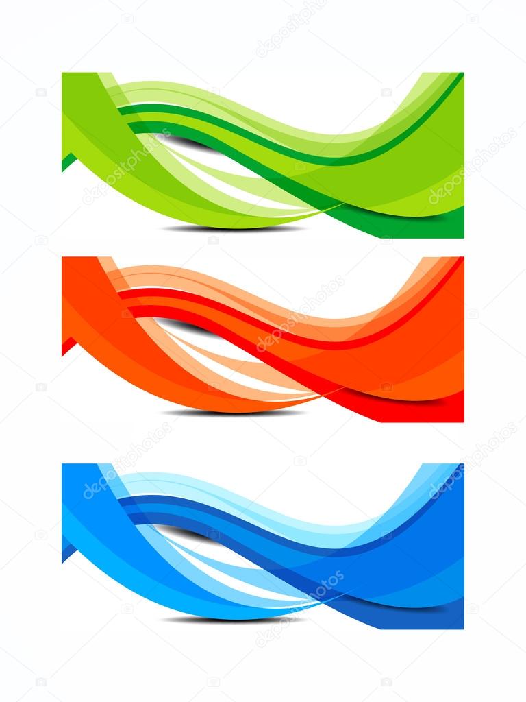 Colorful wave banner set Stock Vector Image by ©gurukripa #55390683
