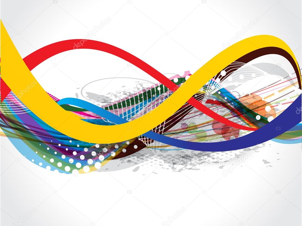 Colorful Wave Background With Grunge Stock Vector By ©gurukripa 60546387