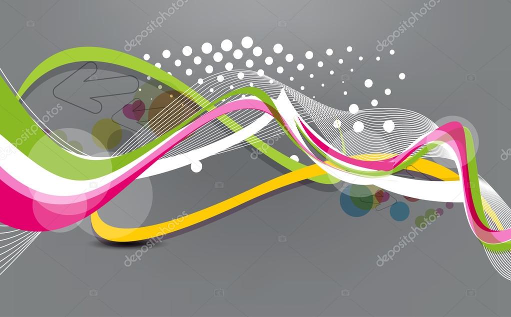Abstract Colorful Dotted Wave Background Stock Vector Image By