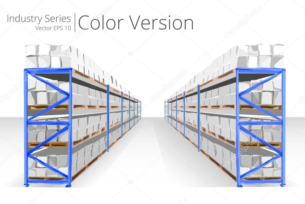 Warehouse Shelves. Stock Vector Image by ©JohanH #61785259