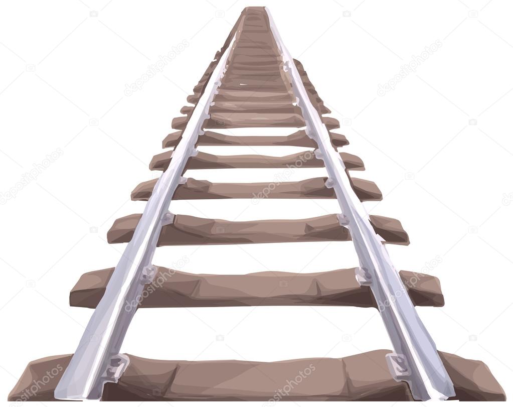 Endless train track. — Stock Vector © JohanH #78953400