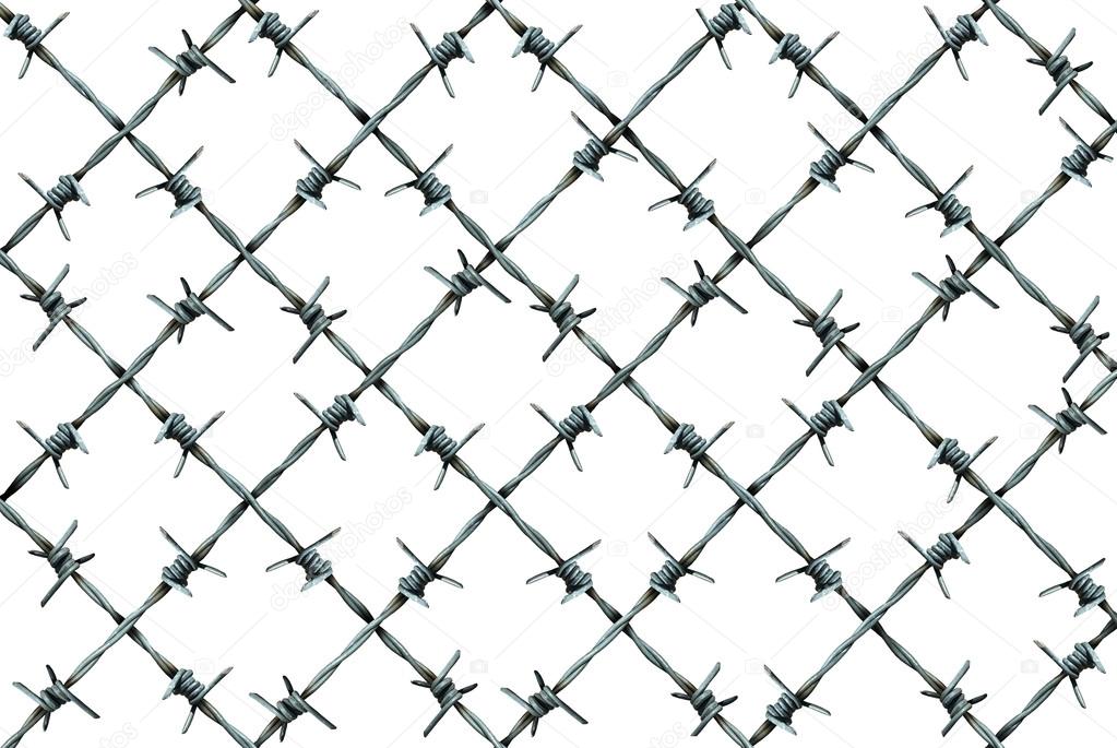 Barbed Wire Fence Pattern Stock Photo by ©lightsource 103733650