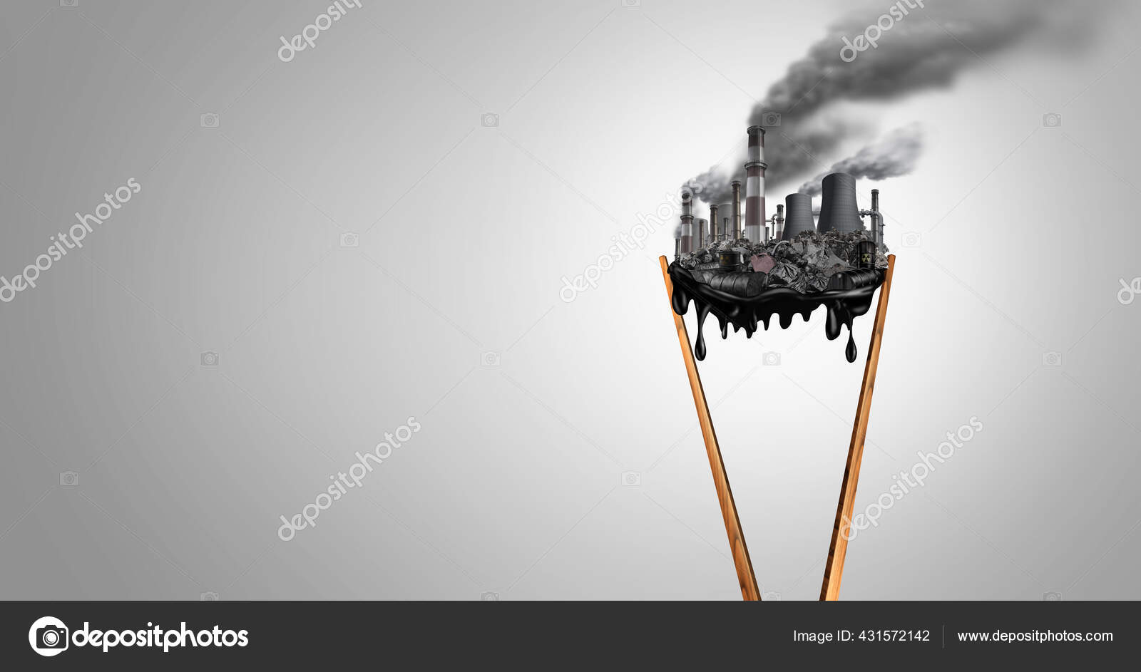 Polluted Food Pollution Crisis Eating Contaminated Meal Chopsticks ...