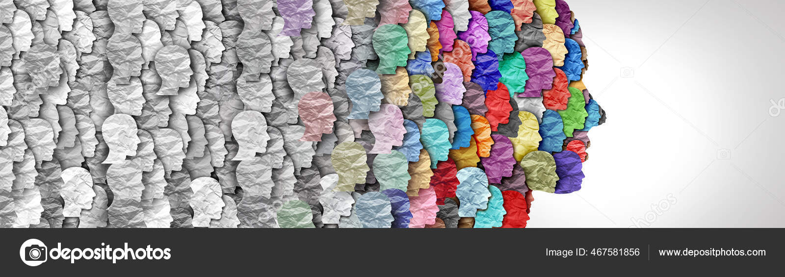 Demographic Change Changing Demography Large Group People Changing ...