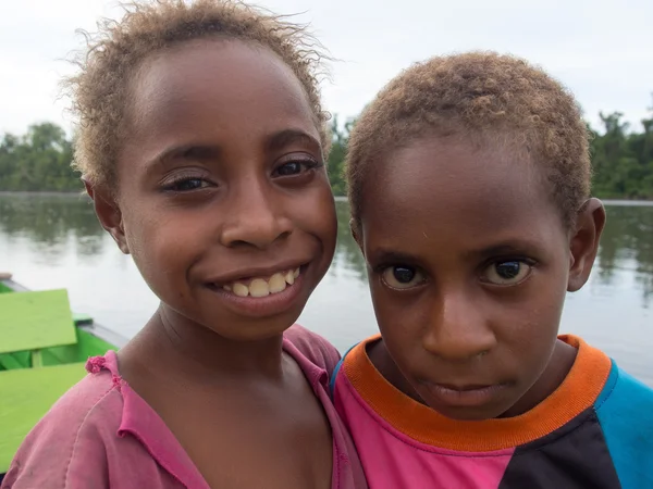Mauritius Port Louis August 2010 Two Mauritian Children Smile Friendly ...