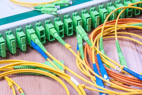 Fiber optic device ready for packet data transmission - Stock Image ...