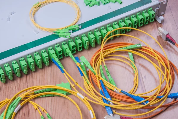 Fiber optic device ready for packet data transmission — Stock Photo ...