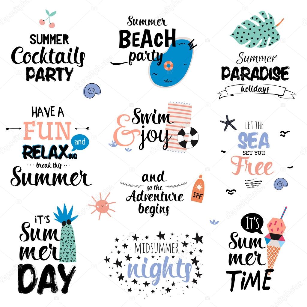 Summer Typography Design Stock Vector by ©one7thlifetime 121900270