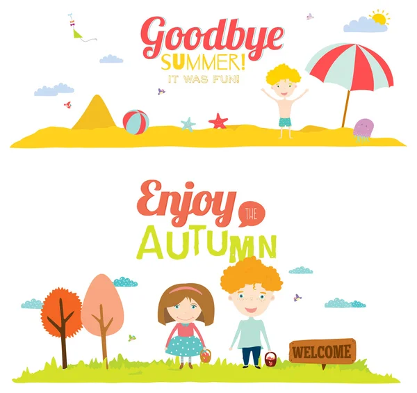 Goodbye summer. Hello autumn. Stock Vector Image by ©one7thlifetime ...