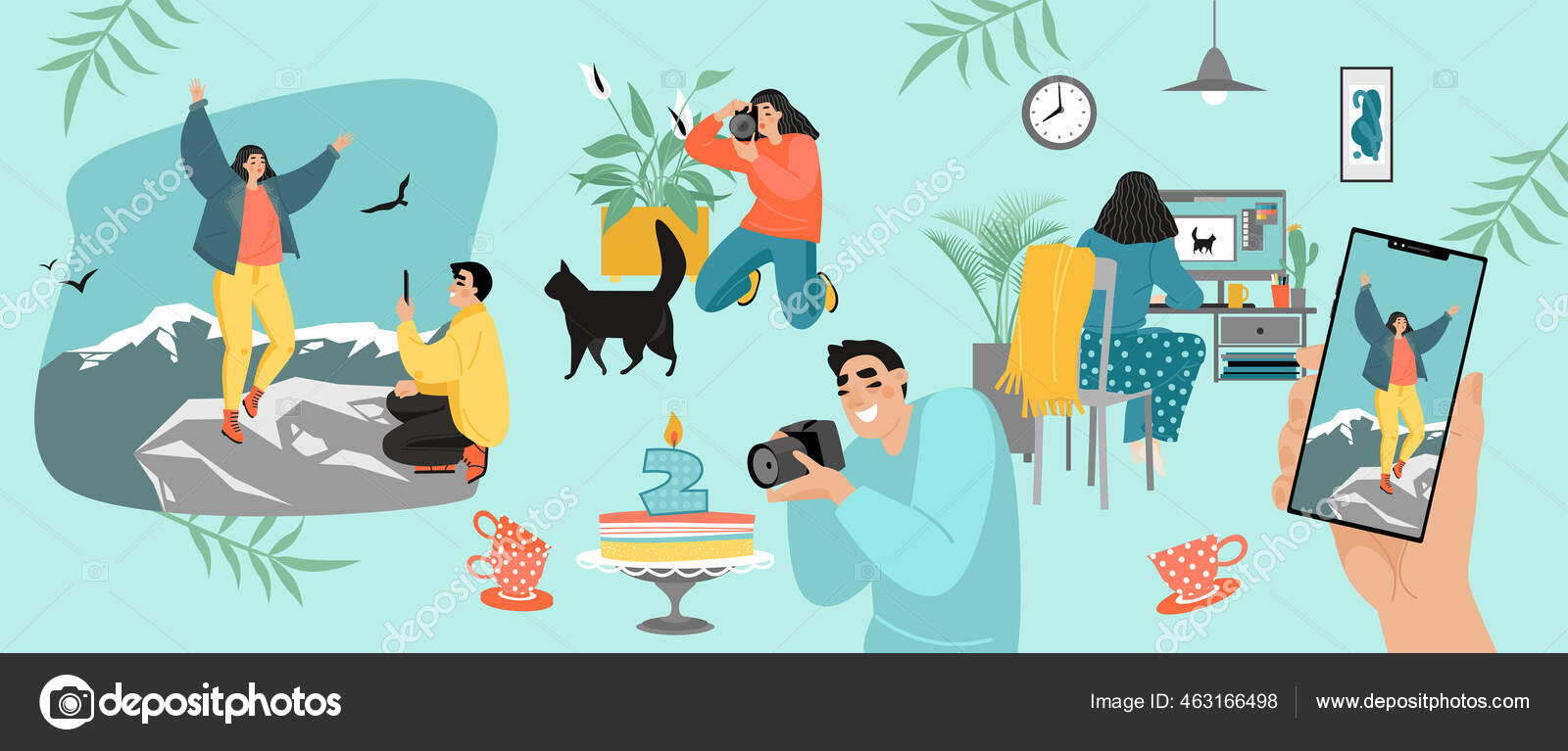 Young People Create Visual Content Social Media Photographers Process ...