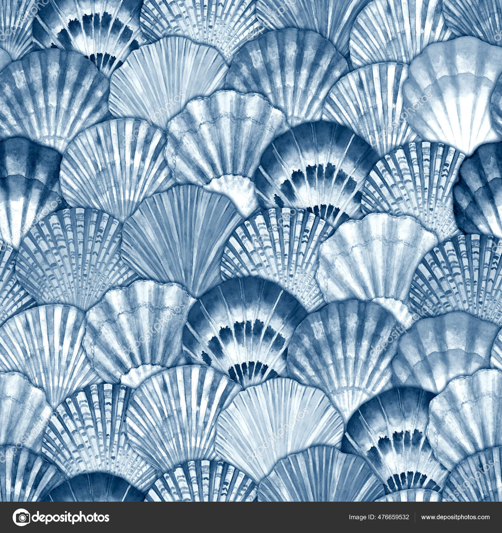Seashell Pattern Background