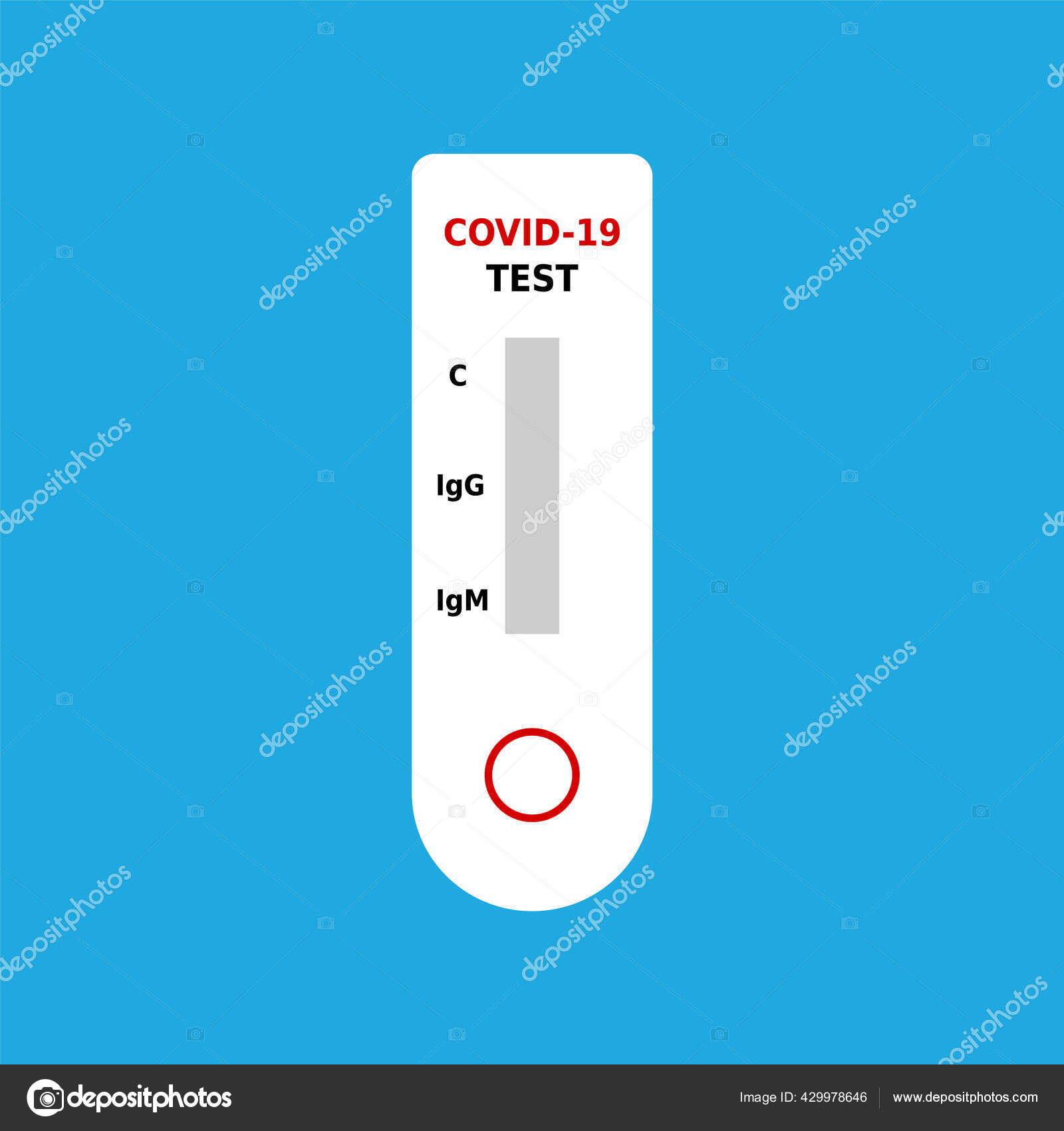 Rapid Covid Diagnostic Test Icon Coronavirus Detection One Step Test ...