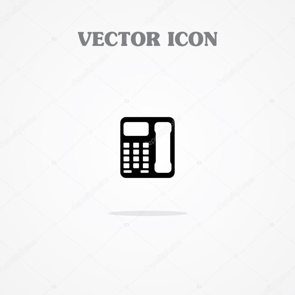 Teléfono fijo digital icono del teléfono Vector de stock por ...