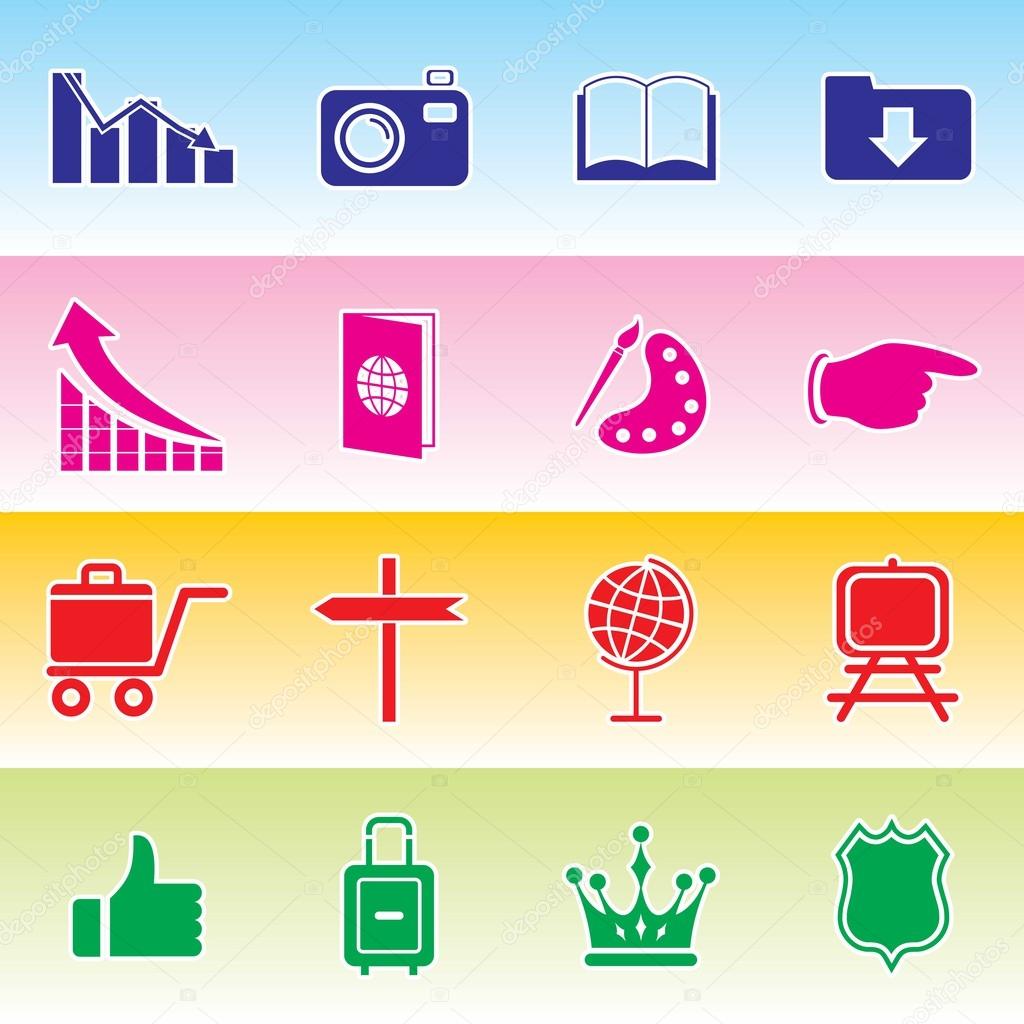 Web icons, signs, vector illustrations set Stock Vector by ©bharatmanoj ...