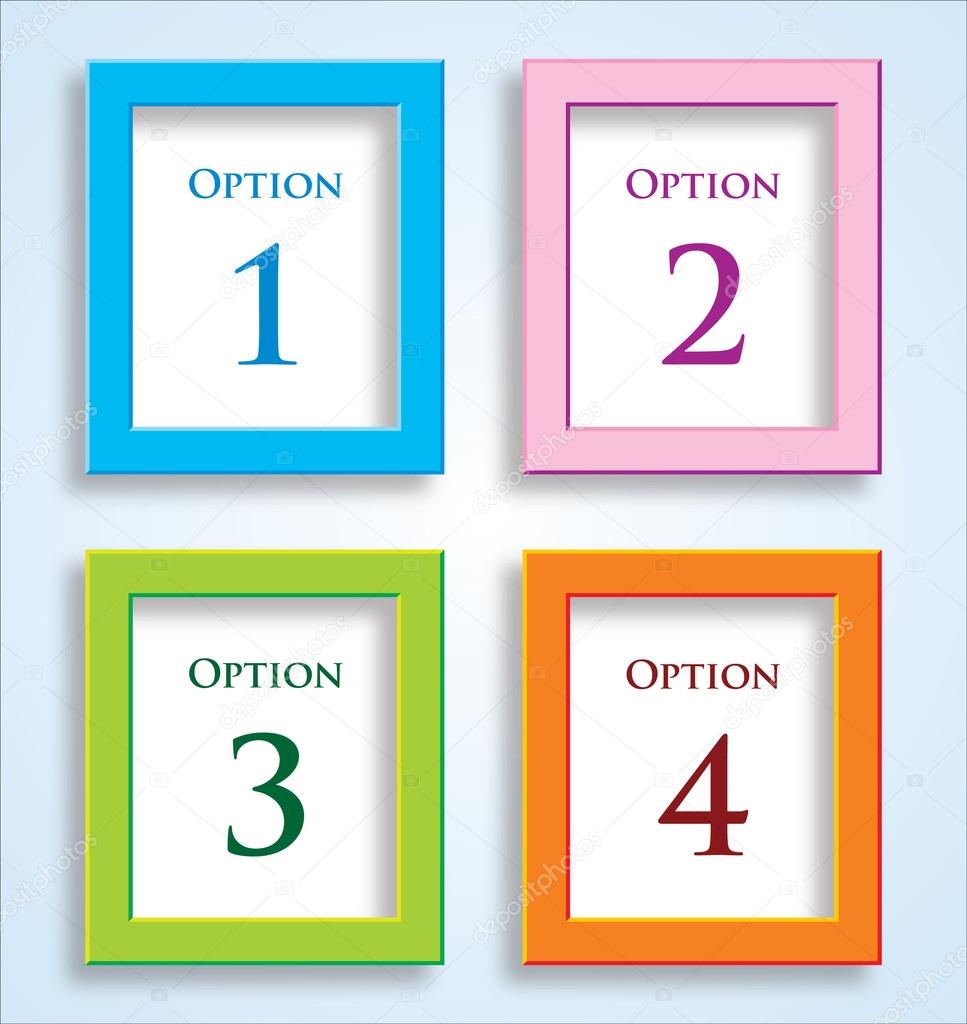 1234 options frame info graphics — Stock Vector © bharatmanoj #54867203