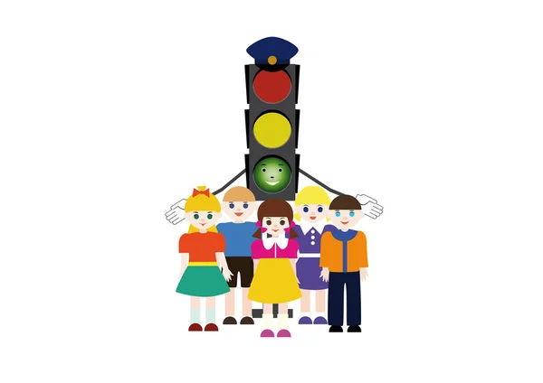 Traffic light children Vector Art Stock Images | Depositphotos
