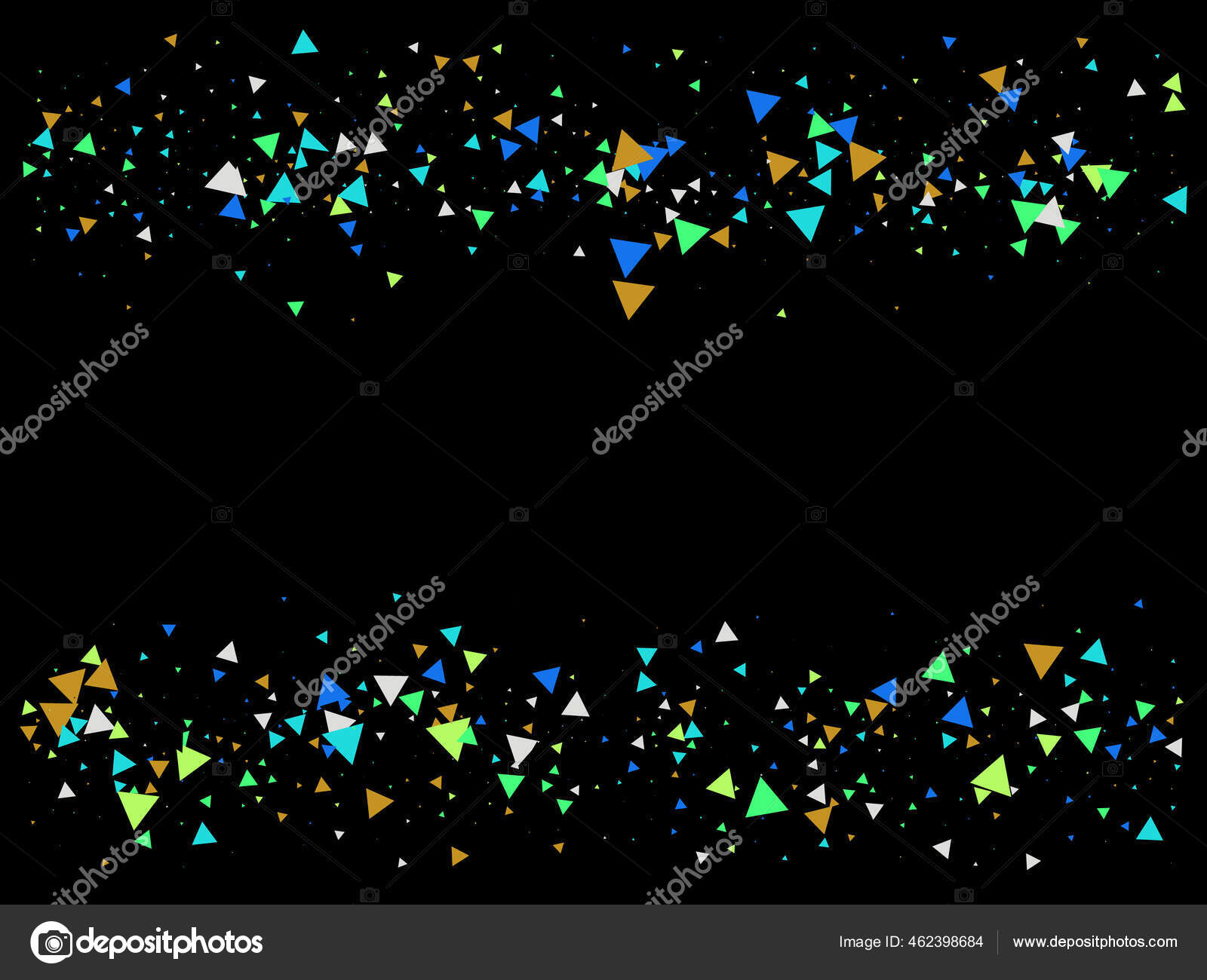 Triangle Explosion Confetti Falling Exploded Fragments Broken Glass ...