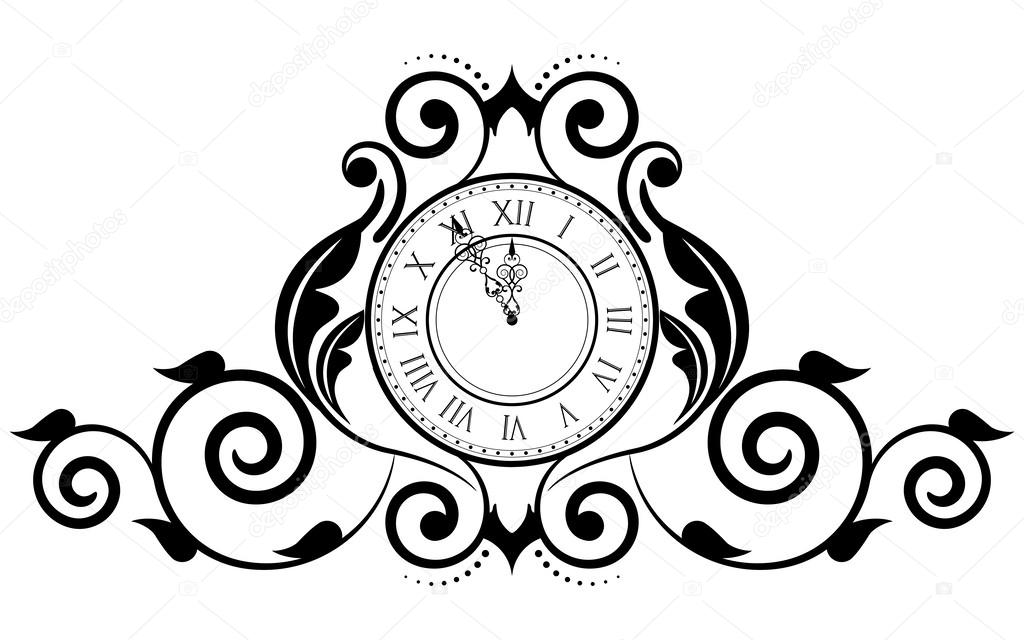 Ilustración vectorial del reloj vintage Vector de stock por ©yuliaglam ...