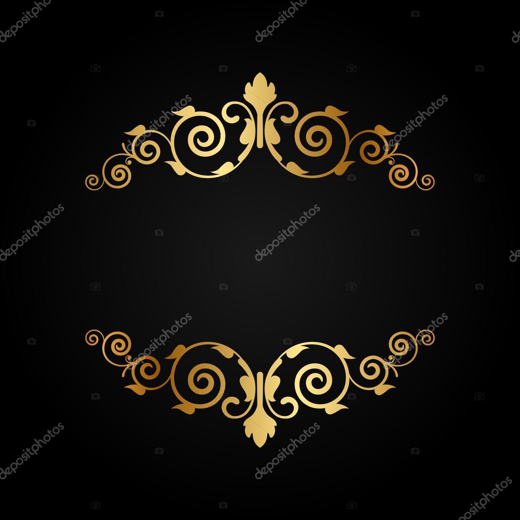 Vector gold floral frame Stock Vector Image by ©yuliaglam #58451217