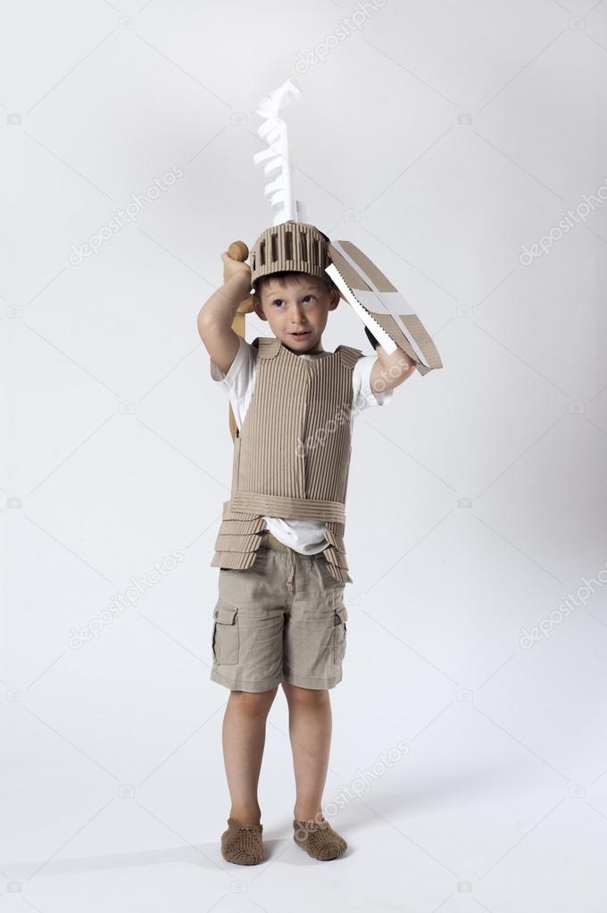 Medieval knight child — Stock Photo © suricoma #63761017